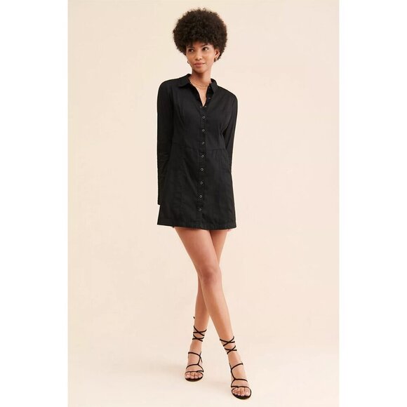 Free People | Dresses | Free People Thea Snap Hook Closure Long Sleeve ...